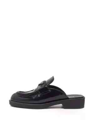 Prada Spazzolato Leather Mules