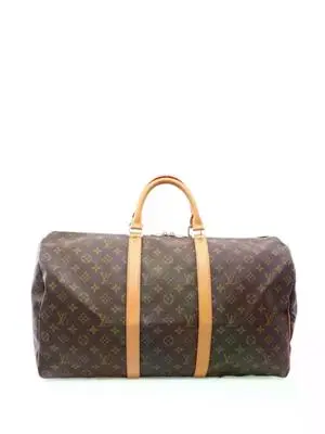 LOUIS VUITTON 1998 Monogram Keepall 50 Boston Bag - Brown