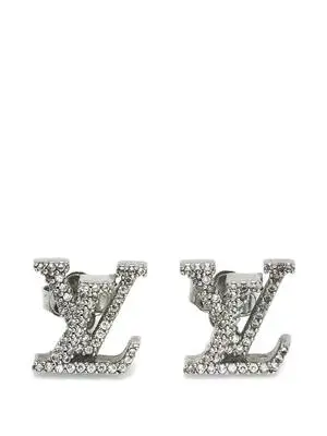 LOUIS VUITTON Logo Earrings - Silver