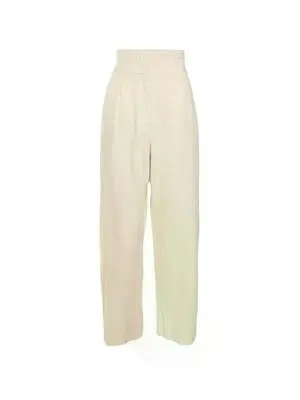 JIL SANDER Pleated Canvas Trousers - Neutrals