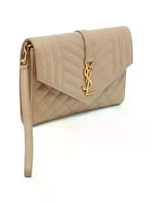 Saint Laurent 2023 Envelope Mix Matelassé Clutch Bag