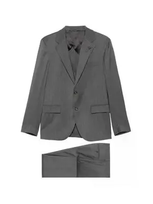 LARDINI Notched-lapels Single-breasted Suit - Grey