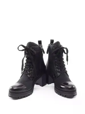 Prada Re-nylon Triangle-logo Lace-up Boots