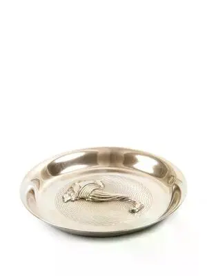 Hermès 1950s Cornucopia-detail Organizer Plate - Silver