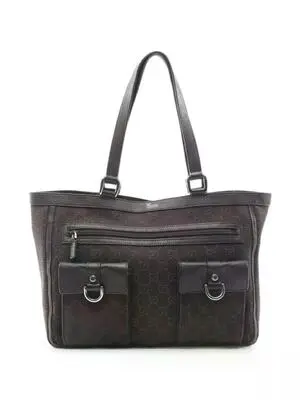 Gucci 2000s Abby Gg Pattern Tote Bag - Brown