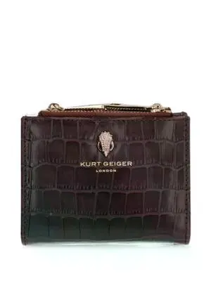 Kurt Geiger Croc-effect Eagle Wallet - Brown