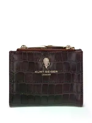 Kurt Geiger Croc-effect Eagle Wallet - Brown