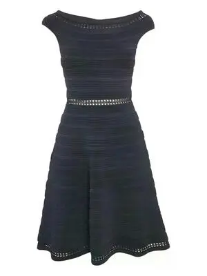 Sandro Openwork-trim Ribbed Midi Dres
