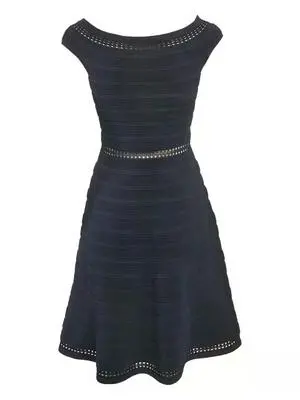 Sandro Openwork-trim Ribbed Midi Dres