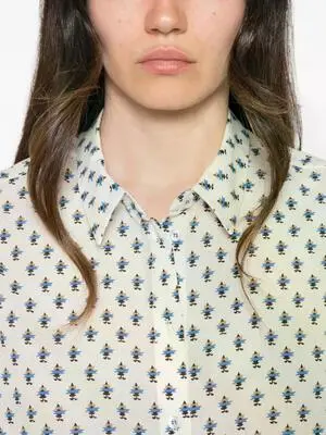 MAISON123 Geometric-print Long-sleeve Shirt