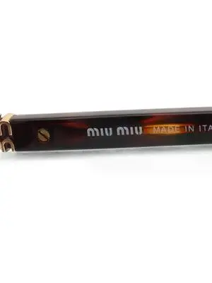 Miu Miu Oval Frame Sunglasses - Brown