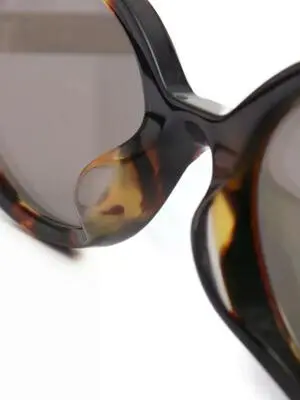 Miu Miu Oval Frame Sunglasses - Brown