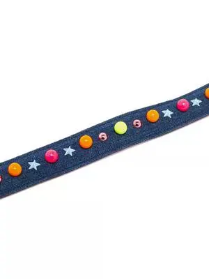 Dolce & Gabbana Bead-embellished Denim Shoulder Strap - Blue
