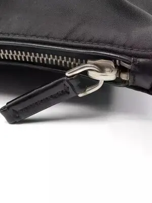 Prada Triangle Logo Shoulder Bag - Black