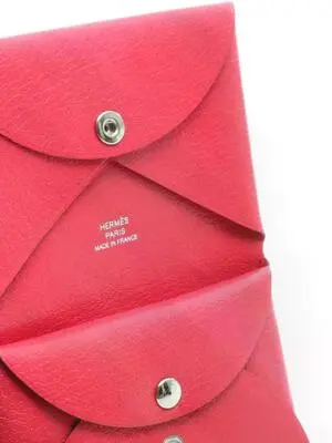 Hermès 2024 Calvi Duo Coin Purse - Pink