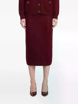 Alessandra Rich Pointelle-knit Button-down Cardigan
