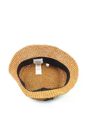 Burberry 2010s Tb Raffia-effect Bucket Hat