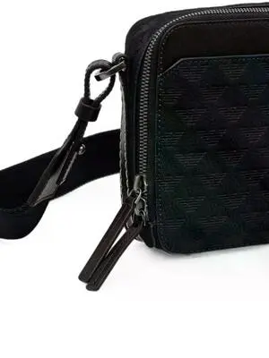 Emporio Armani Textured Leather Cross Body Camera Bag