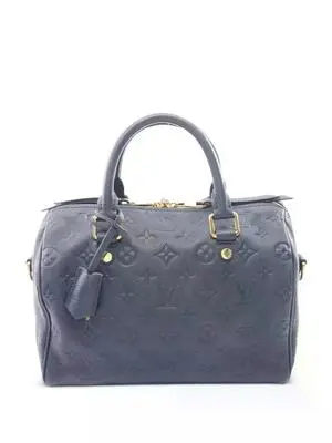 LOUIS VUITTON Monogram Empreinte Speedy Bandouliere 2 Way Tote Bag - Blue
