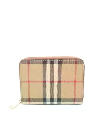 Burberry 2020s Check Zip-around Wallet - Neutrals