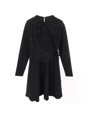 Valentino Garavani Lace Panel Long Sleeve Dress