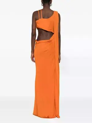 Alberta Ferretti Draped Cut-out Maxi Dress
