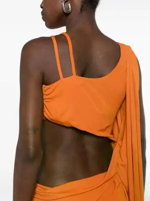 Alberta Ferretti Draped Cut-out Maxi Dress