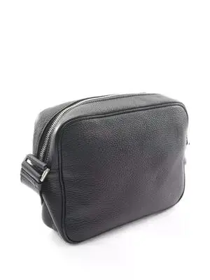 Prada 2010s Triangle Logo Shoulder Bag - Black