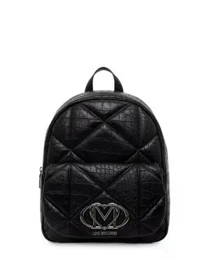 Moschino Croc-effect Quilted Backpack