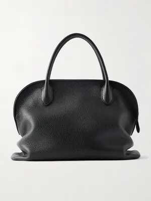 THE ROW Agnes 12 Leather Shoulder Bag - Black