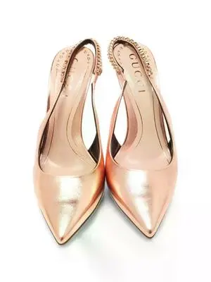 Gucci Signoria Chain Slingback Pumps