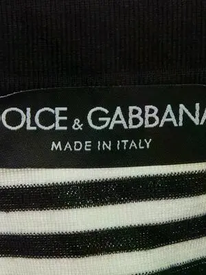 Dolce & Gabbana Striped Cropped Polo Top