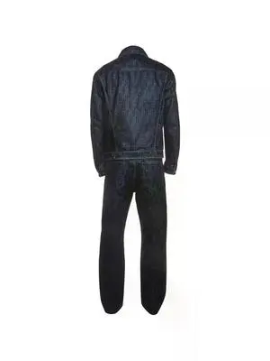 Fendi Ff Motif Denim Jacket And Jeans Set