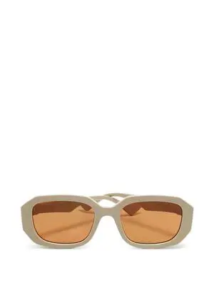 Gucci Beige Geometric Sunglasses - Neutrals