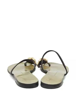 GIUSEPPE ZANOTTI Crystal-embellished Toe-ring Flat Sandals