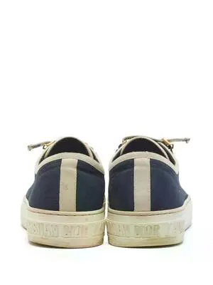 Dior Navy Logo-print Lace-up Sneakers