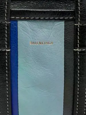 Balenciaga Small Bazaar Striped Tote Bag