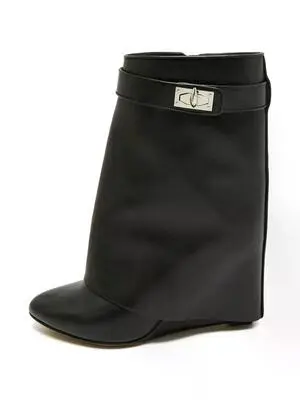 Givenchy Shark Wedge Ankle Boots - Black