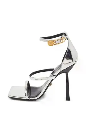 Versace Safety Pin Ankle-strap Sandals - Silver
