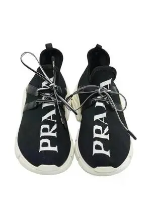 Prada Xy Logo Knit Sneakers
