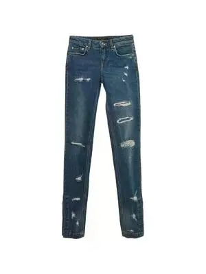 Dolce & Gabbana Distressed Slim-fit Jeans - Blue