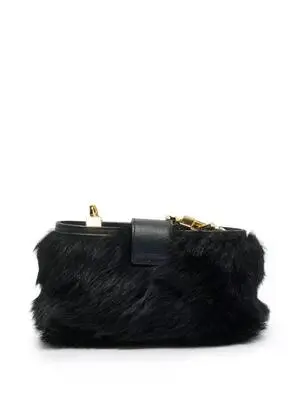 Tory Burch Faux-fur Crossbody Bag With Gold-tone Hardware