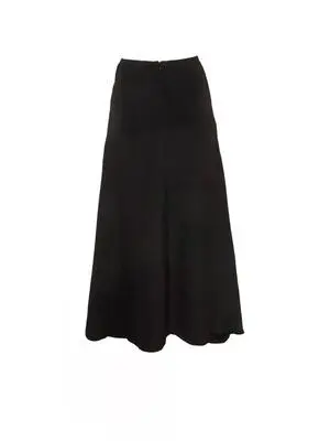 Victoria Beckham Draped Asymmetric Midi Skirt - Black