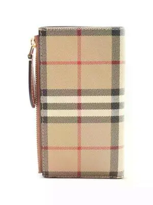 Burberry Check-pattern Bi-fold Wallet - Neutrals