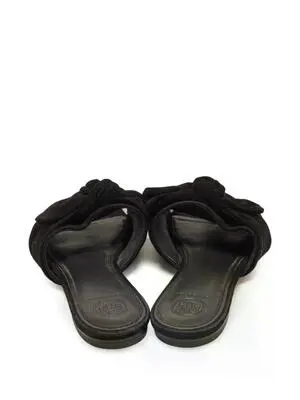 Tory Burch Bow-knot Suede Slides