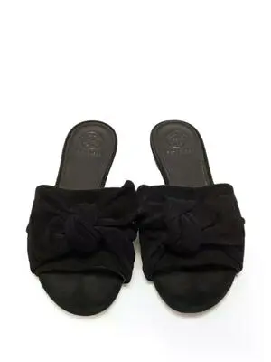 Tory Burch Bow-knot Suede Slides