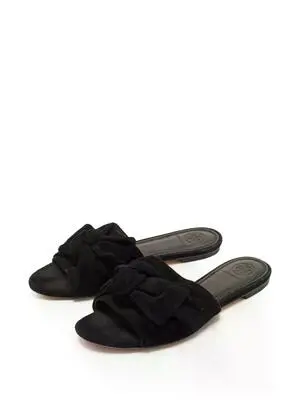 Tory Burch Bow-knot Suede Slides