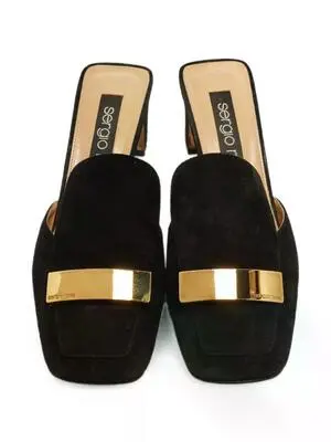 SERGIO ROSSI Sr1 Suede Heeled Mules