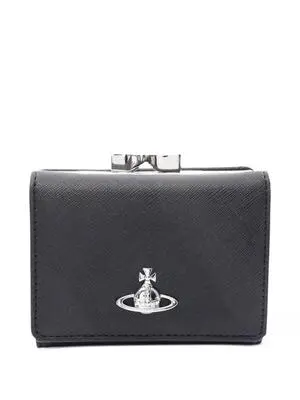 VIVIENNE WESTWOOD 2020s Orb-motif Leather Wallet - Black