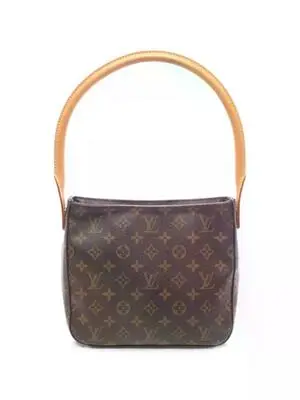 LOUIS VUITTON 2002 Mm Looping Monogram Tote Bag - Brown